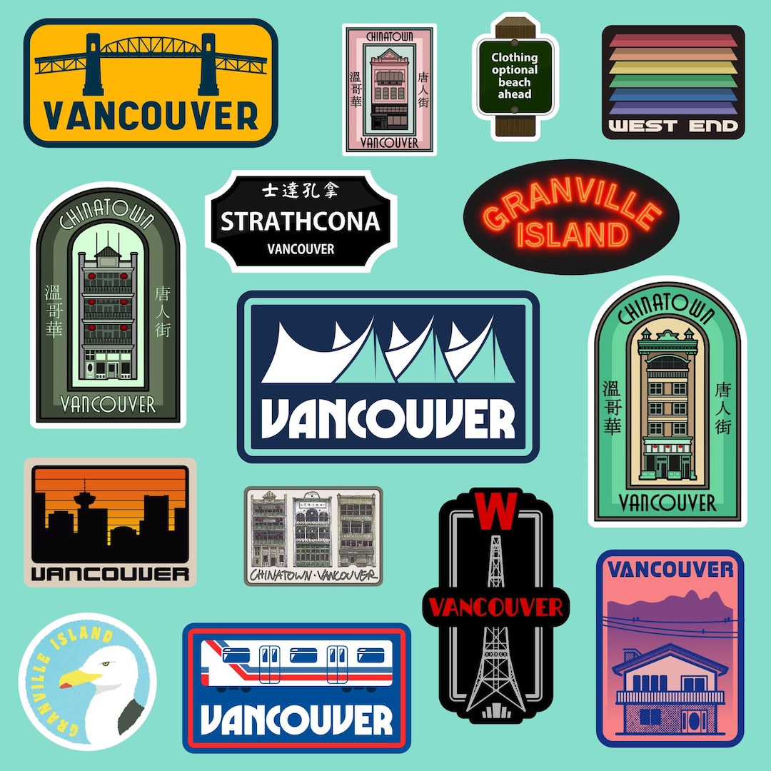 Assorted Vancouver Stickers - Etsy