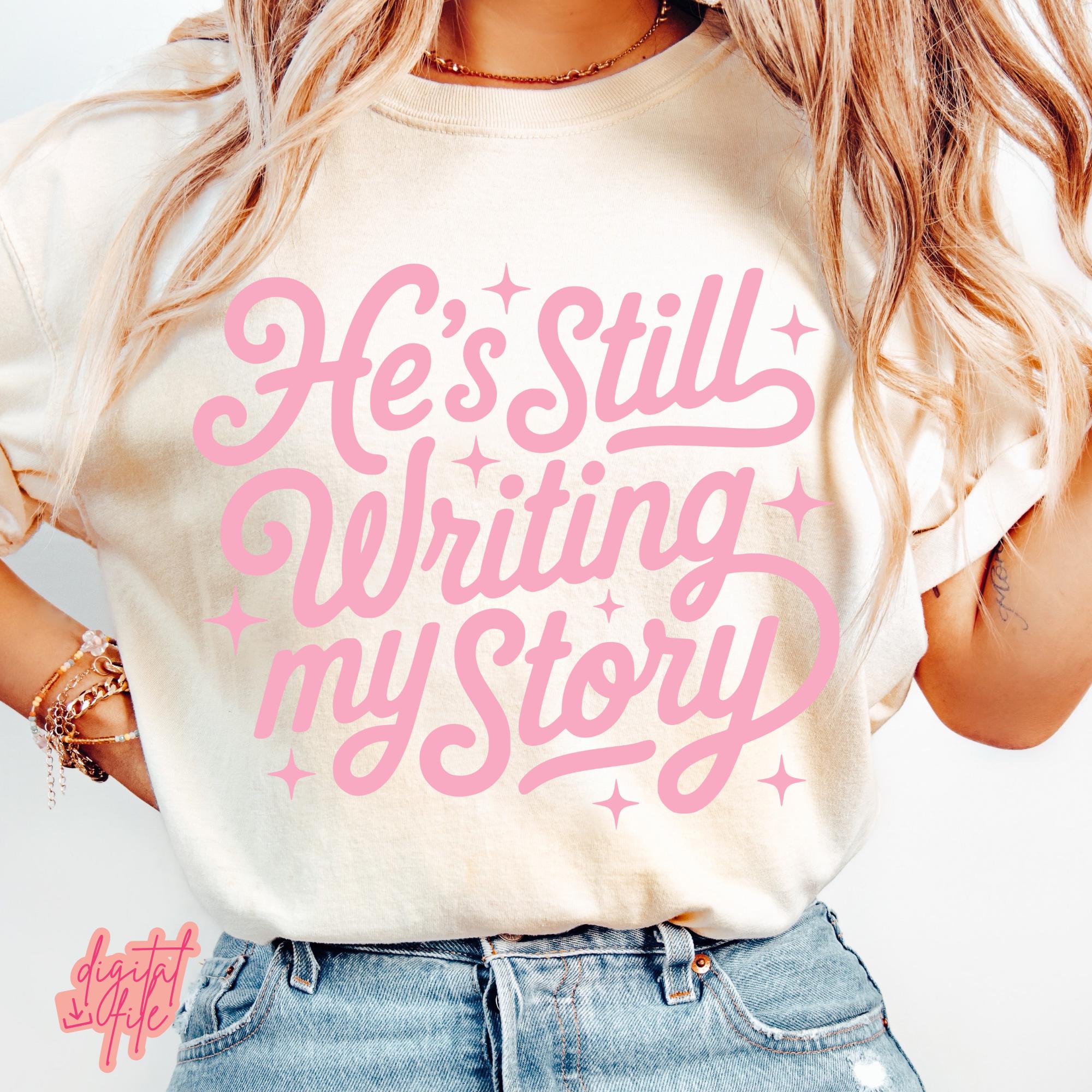 Christian SVG, Writing My Story PNG, Faith Png Religious, Cute Sticker ...