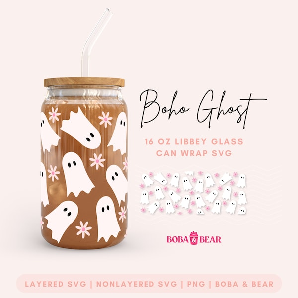 Ghost Libbey Glass Svg - Etsy