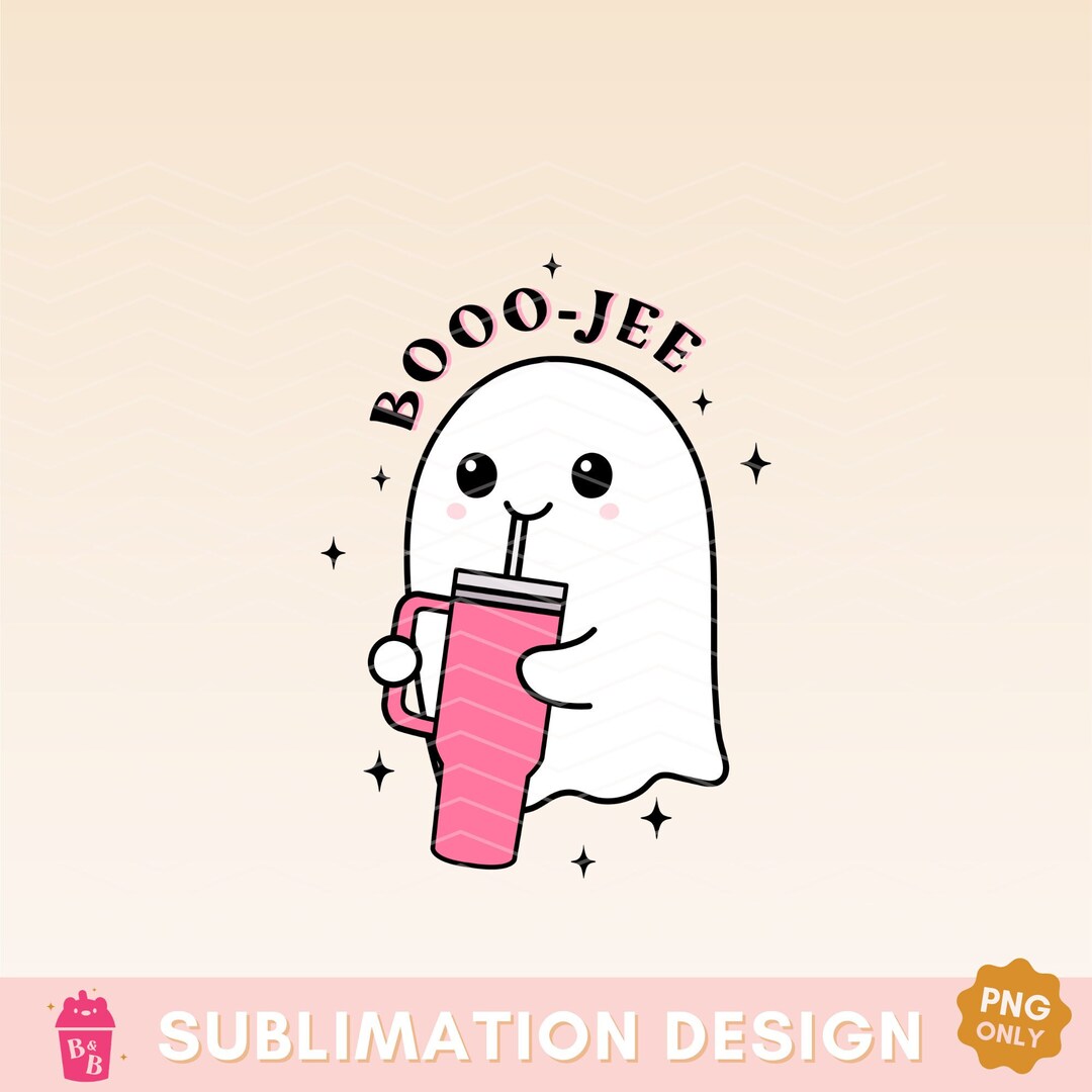 Boojee Stanley Tumbler Inspired Ghost PNG, Trendy Tumbler Clip Art ...