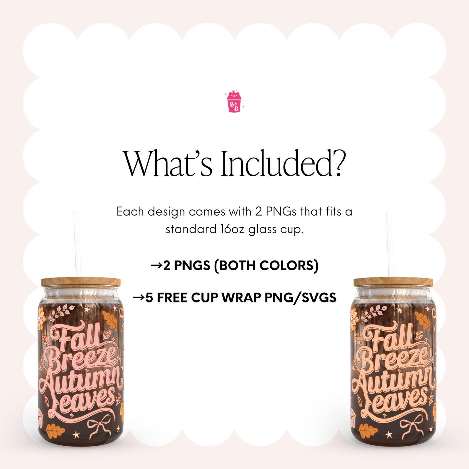 Fall Cup Wrap PNG: Libbey Glass Can, Halloween UV DTF Design (digital ...
