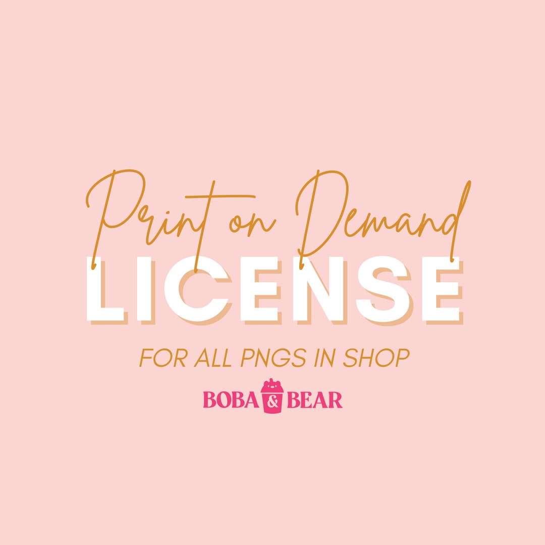 Print on Demand License for Pngs and Patterns in Shop - Etsy