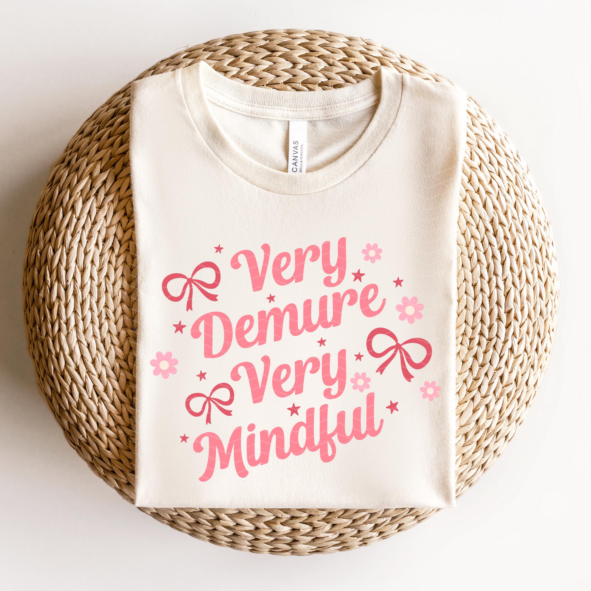 Demure Mindful Cutesy Design: SVG PNG Files (digital Download) - Etsy