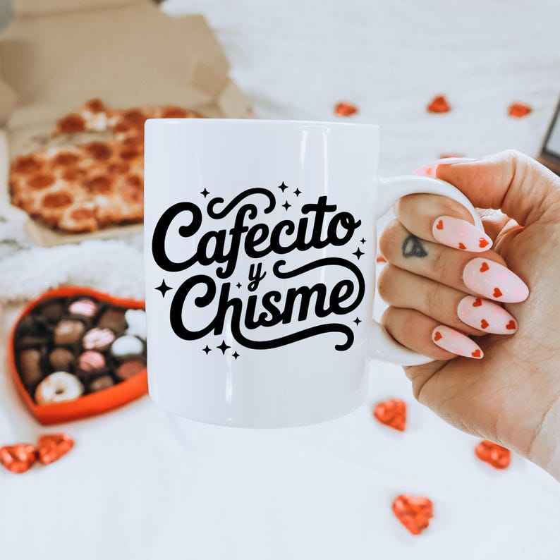 Cafecito Y Chisme Svg, Mexican Quote Png - Etsy