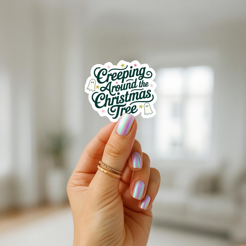 Christmas SVG Cute Ghost, Spooky Christmas Png, Creeping Around the ...