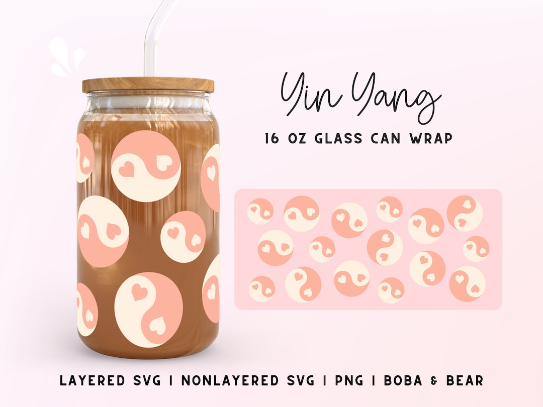 Beer Can Glass Svg, Svg File for Cricut, Libbey Glass Svg 16oz, Yin ...