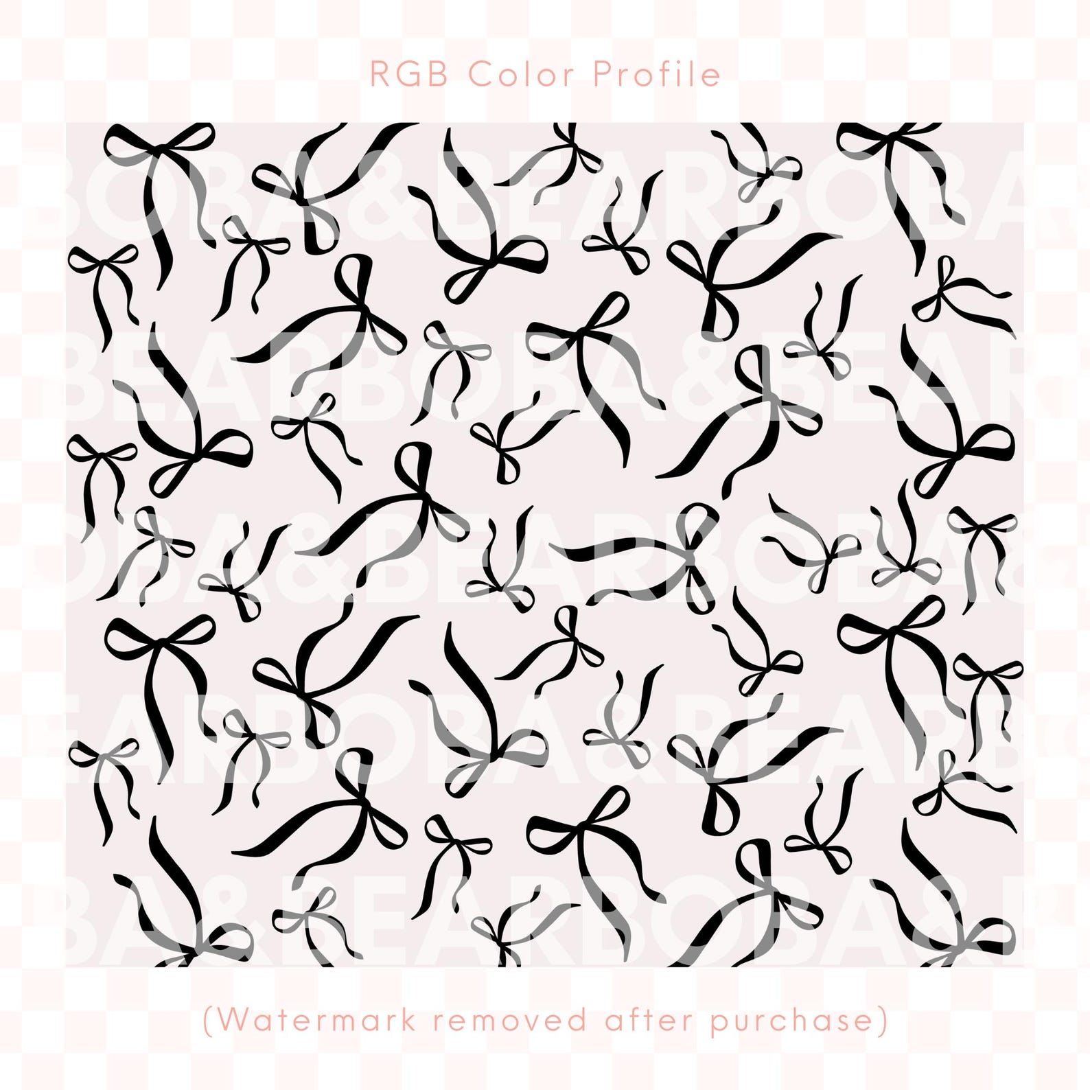 Black Bows Tumbler PNG: Minimalist 20oz Design (digital Download) - Etsy