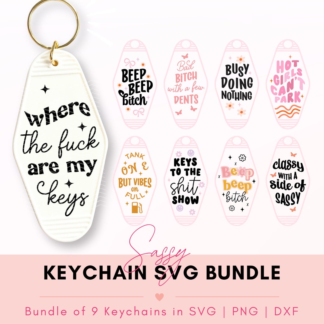 Motel Keychain SVG Bundle, Motel Keychain Svg, Hotel Keychain Svg, Cut ...
