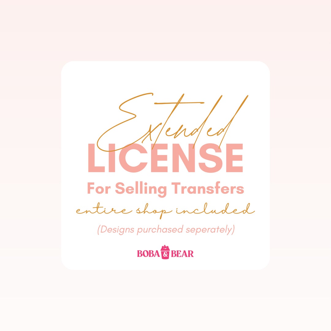 Printed Transfer License, Extended Use License for UV DTF - Etsy