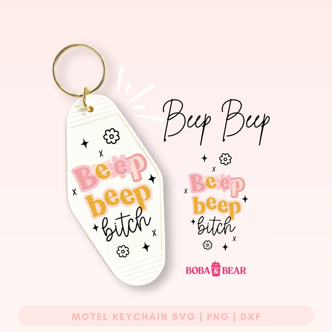 Motel Keychain SVG, Retro Keychain Svg, Keychain Svg Files, Beep Beep ...
