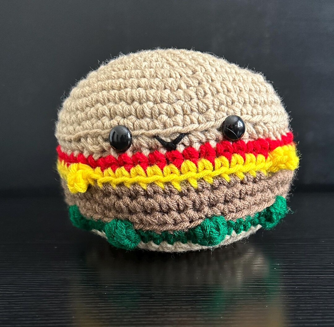 Large Cheeseburger crochet - Etsy
