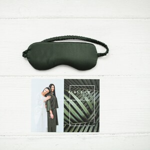 Mulberry Silk Green Sleepmask, Satin Silk Eye Mask, Luxury Soft ...