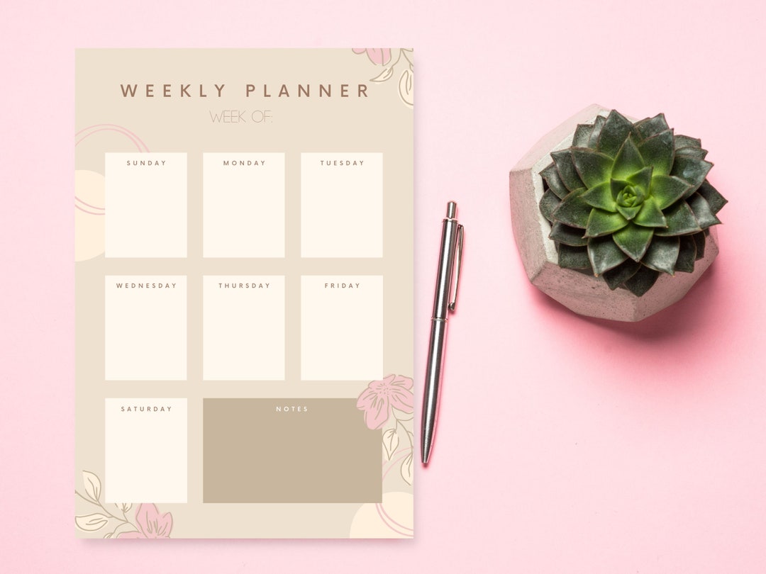 PRINTABLE WEEKLY PLANNER Boho Planner Instant Download Planner Insert ...