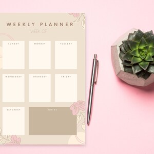 PRINTABLE WEEKLY PLANNER Boho Planner Instant Download Planner Insert ...