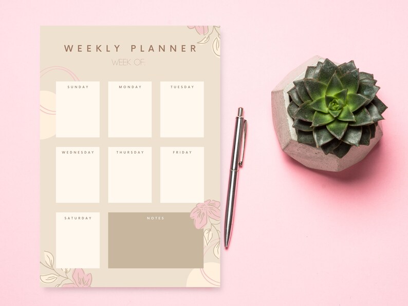 PRINTABLE WEEKLY PLANNER Boho Planner Instant Download Planner Insert ...