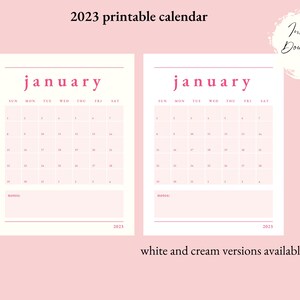 2023 Printable Calendar Portrait Monthly Calendars, Planner Yearly ...