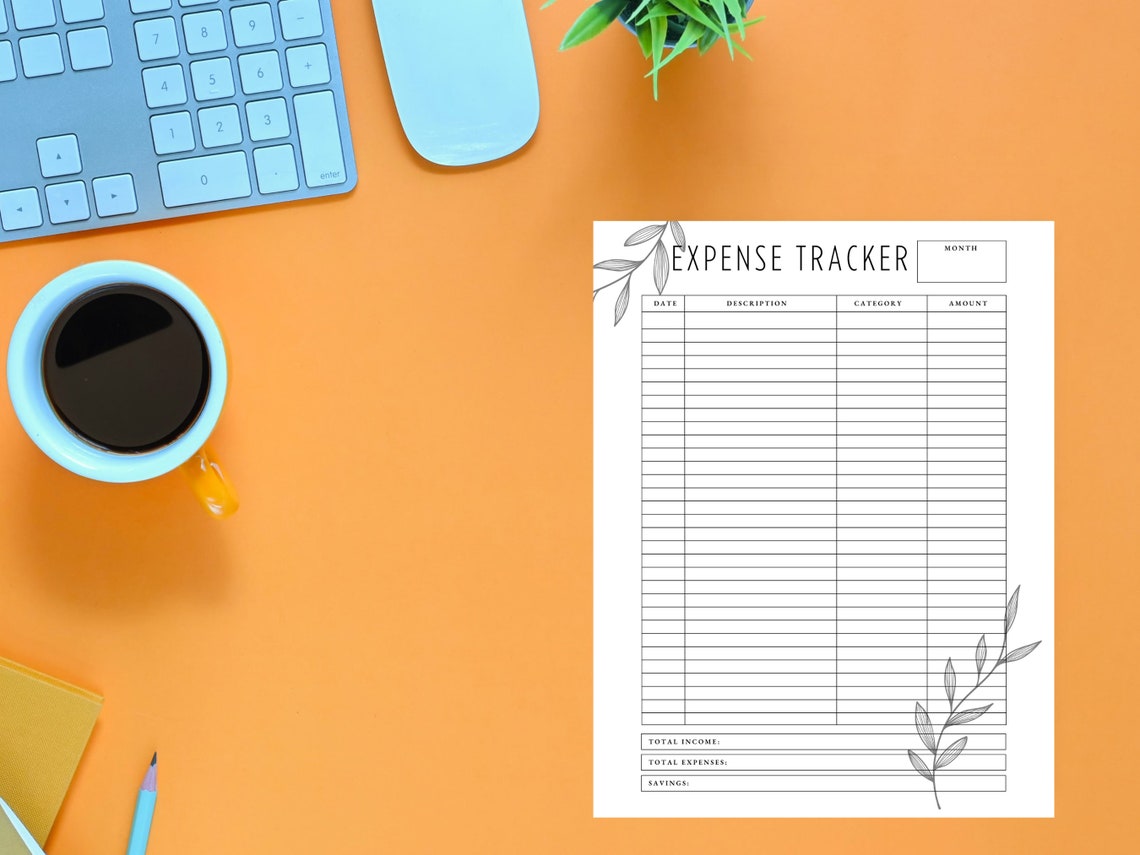 Printable Expense Tracker Income Tracker Budget Planner Monthly Budget ...