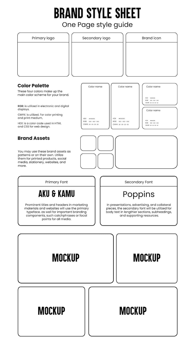 Brand Sheet, Brandboard, Branding, Logo, Brand Sheet Template, Branding ...