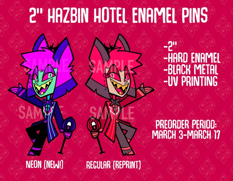 PREORDER Hazbin Hotel Alastor Enamel Pins - Etsy
