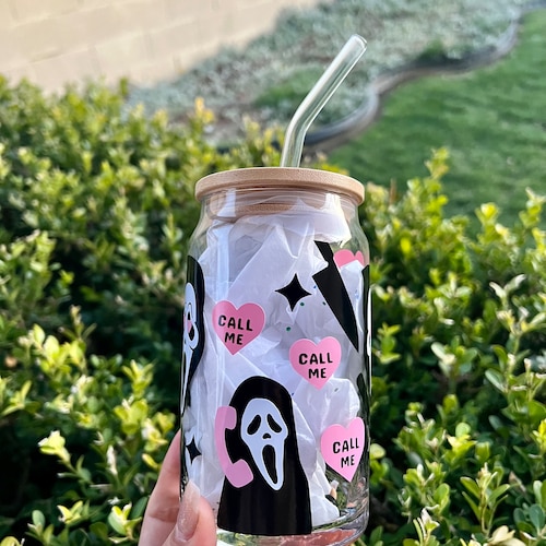 Valentines Day Ghostface Scream With Lid and Straw 16oz - Etsy