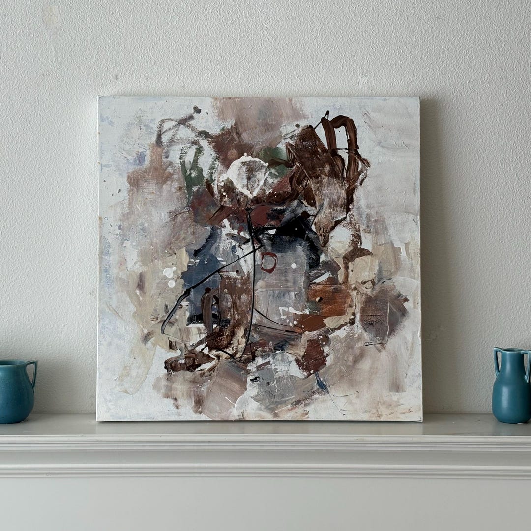 Title: "rustica", 24"x24" Abstract Painting on Canvas. the Rustic ...