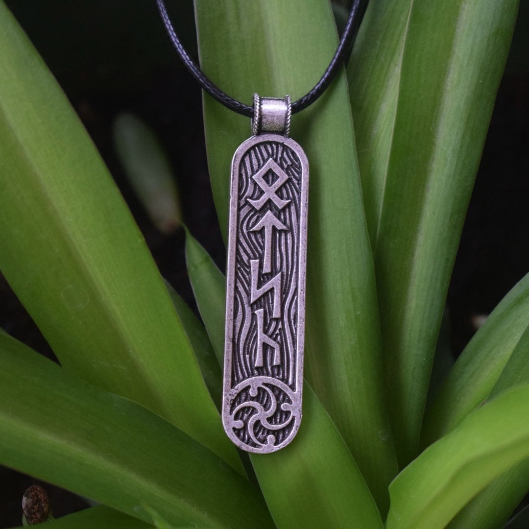Viking Runic Formula for Men Pendant With Black Cord antique - Etsy