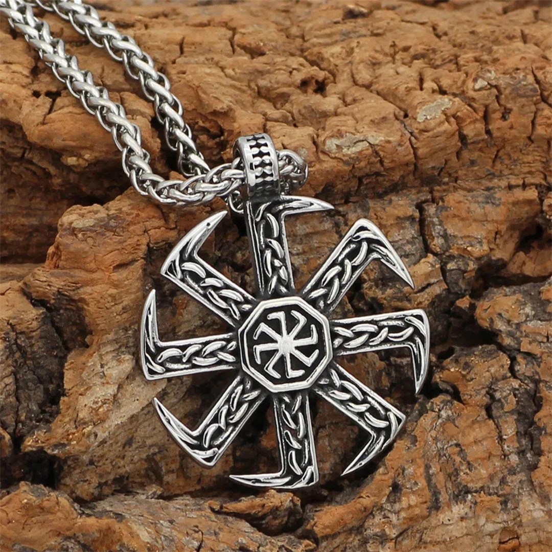 Slavic Double Kolovrat Prav-yav-nav Viking Pendant - Etsy UK