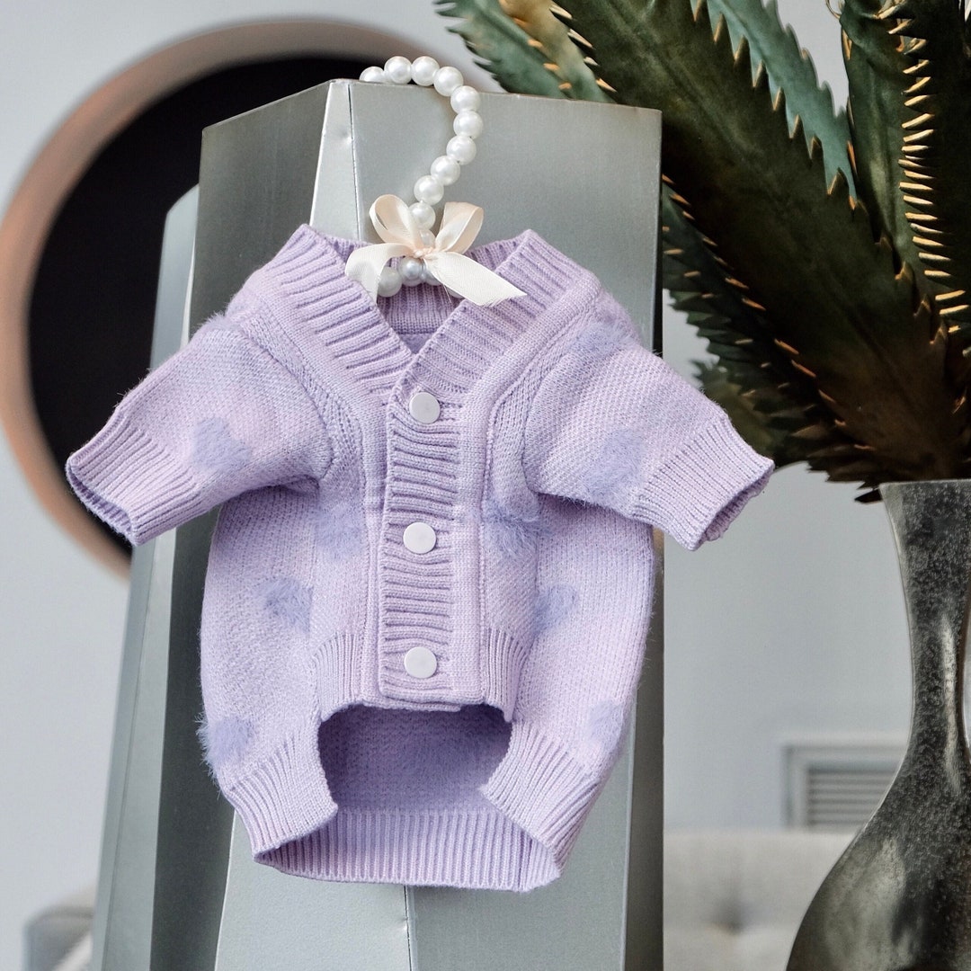 Purple Dog Swetaer,soft Purple Heart Dog Jacket Sweater,pet Clothes. - Etsy