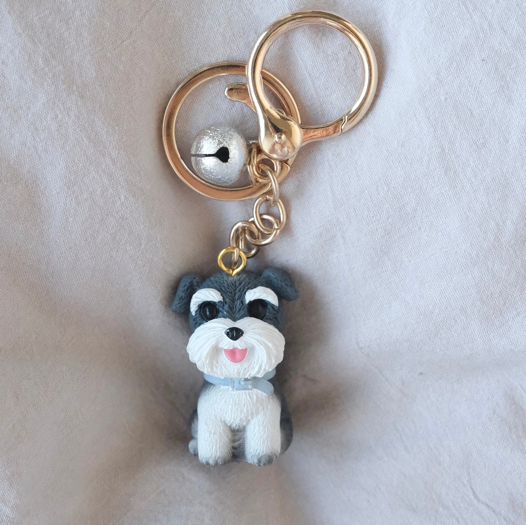 Cute Schnauzer Dog Keychain Toy pet Keychaingift - Etsy