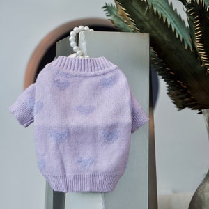 Purple Dog Swetaer,soft Purple Heart Dog Jacket Sweater,pet Clothes. - Etsy