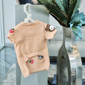 Little Bear Dog Sweater,soft Beige Dog Sweater,cat Sweater, Lightweight ...