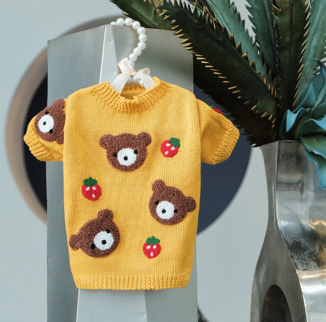 Little Bear Dog Sweater,soft Yellow Dog Sweater,cat Sweater, Dog T ...