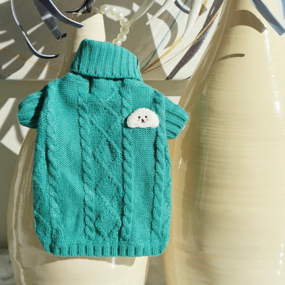 Cyan Dog Swetaer,bichon Frise Dog Sweater,pet Clothes.small Medium Dog ...