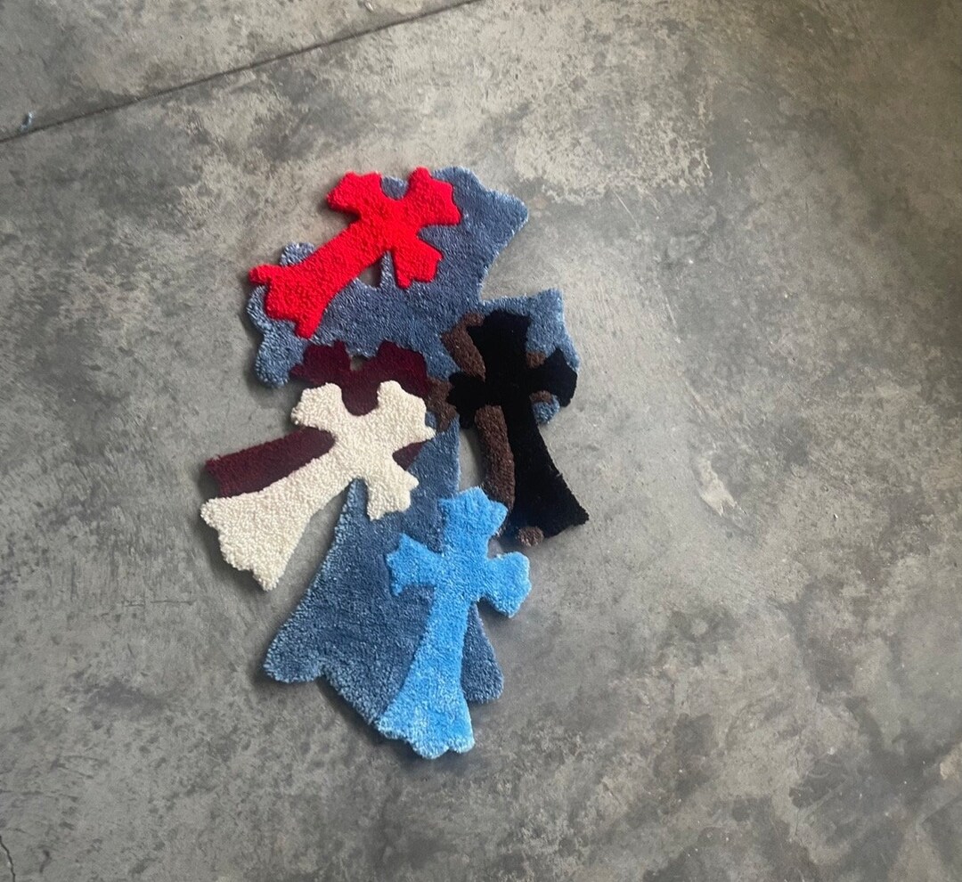 Hand Tufted Cross Rug - Etsy