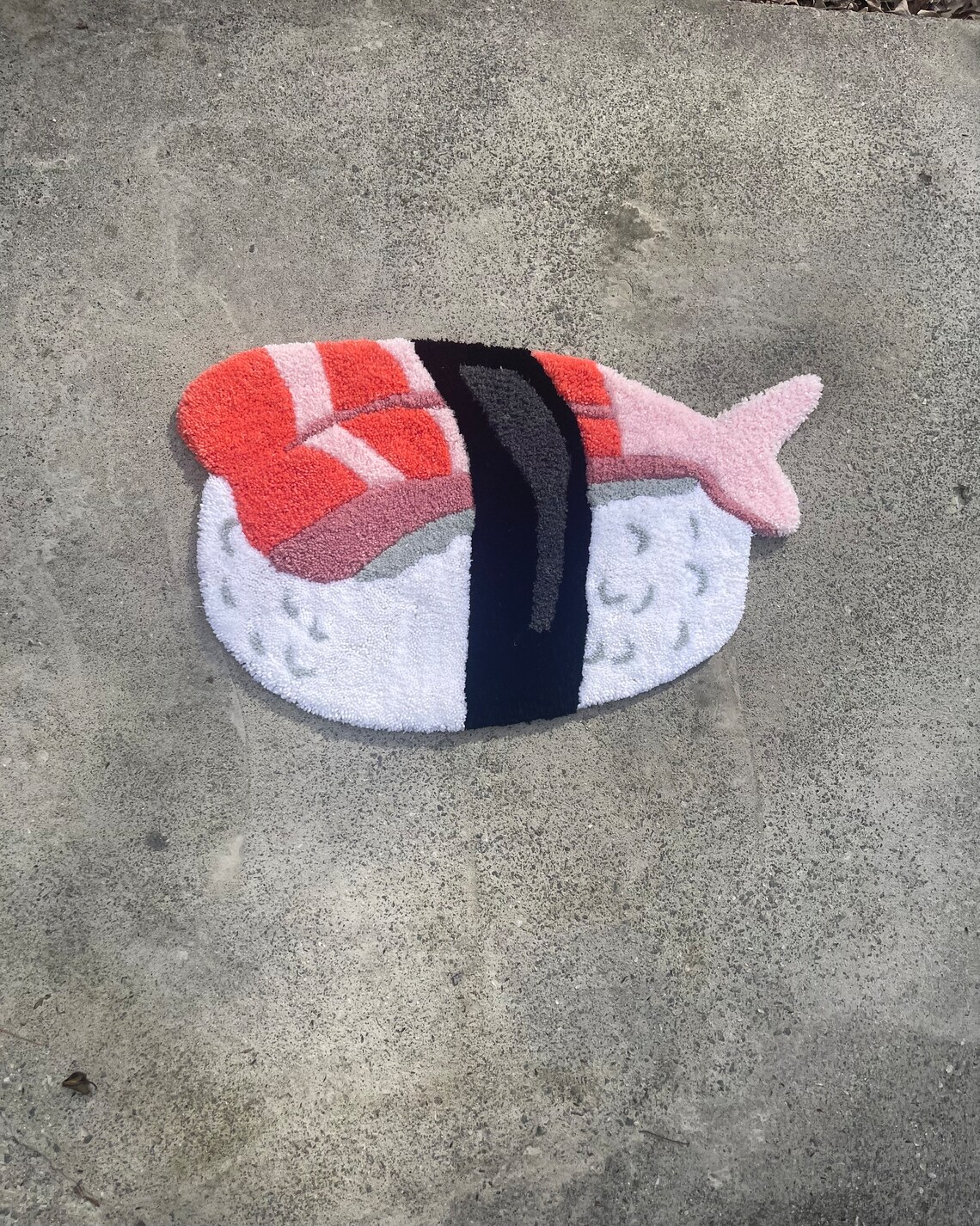 Hand Tufted Sushi Rug Sushi Lovers Funny Gift Birthday Gift Food Rug - Etsy