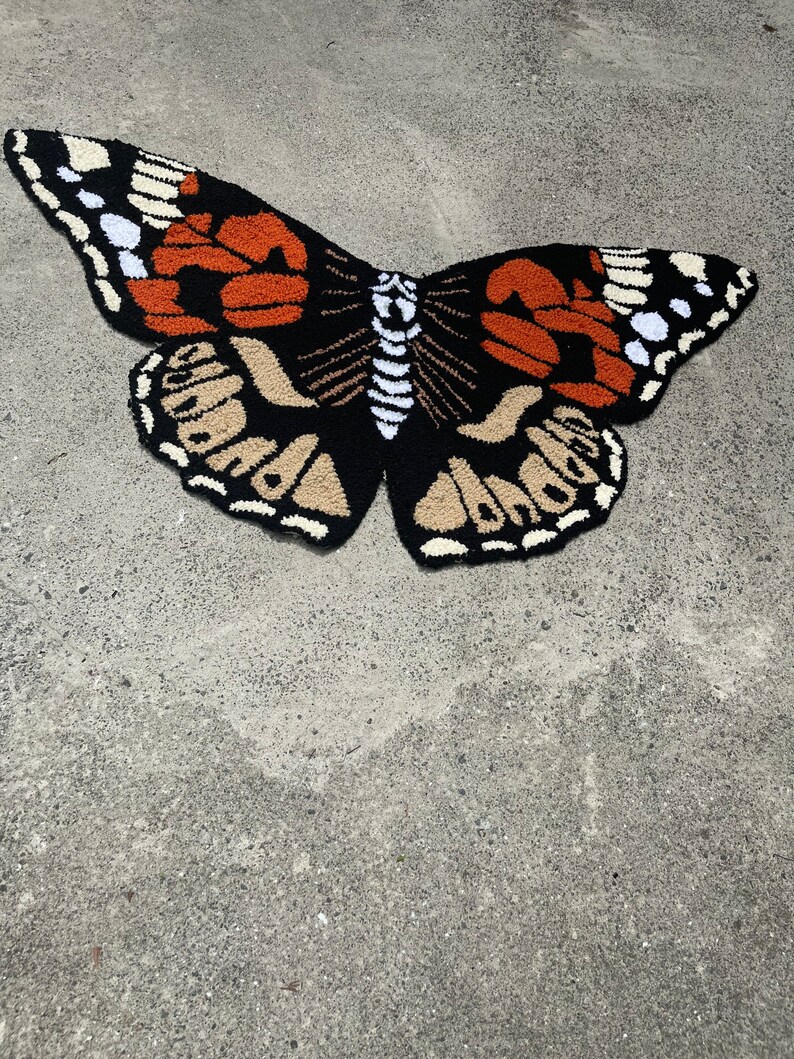 Hand Tufted Butterfly Rug - Etsy