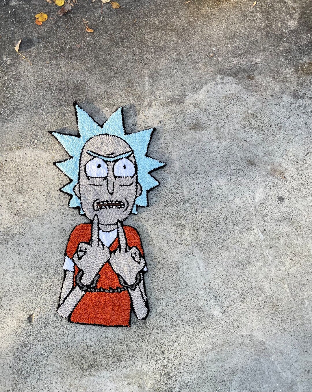 Hand Tufted Rick Cartoon Rug - Etsy