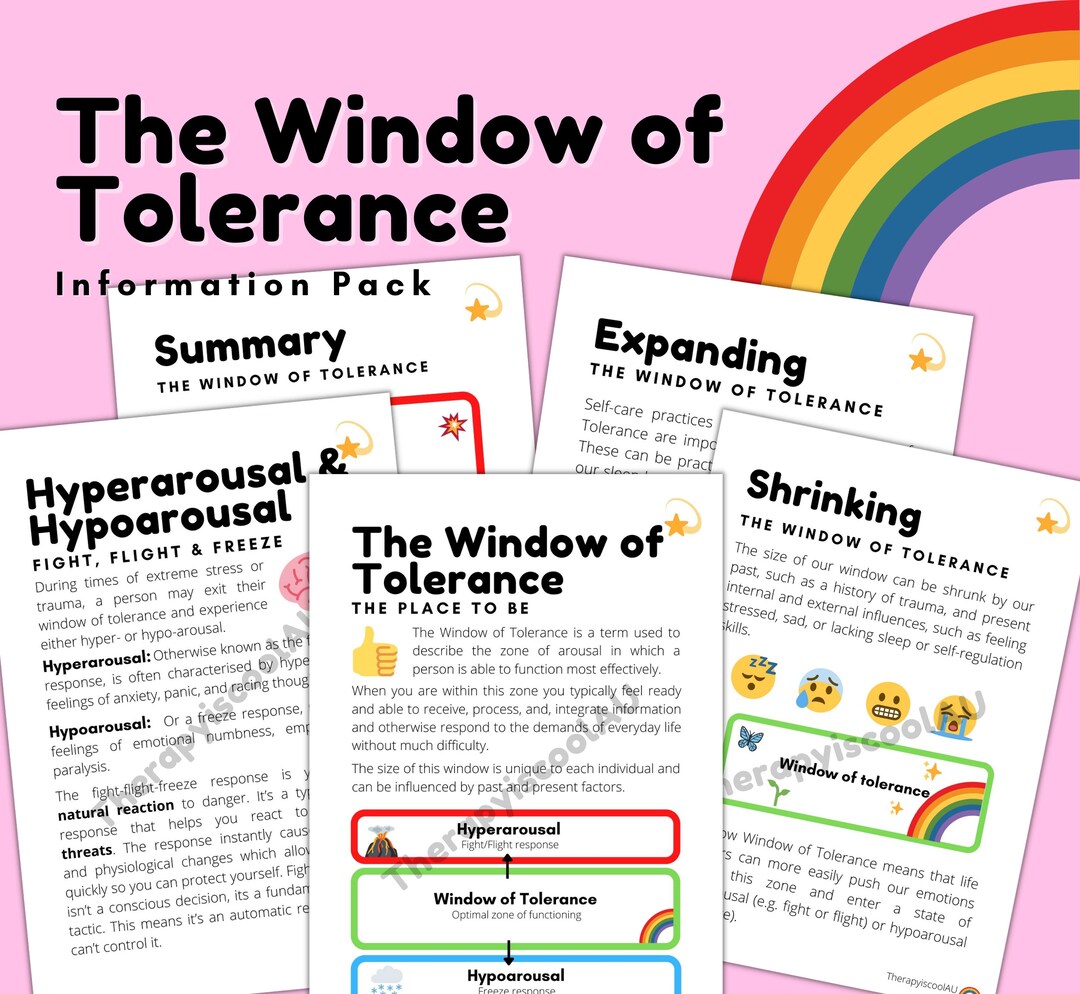 The Window of Tolerance Information Pack, Psychology Mental Health ...