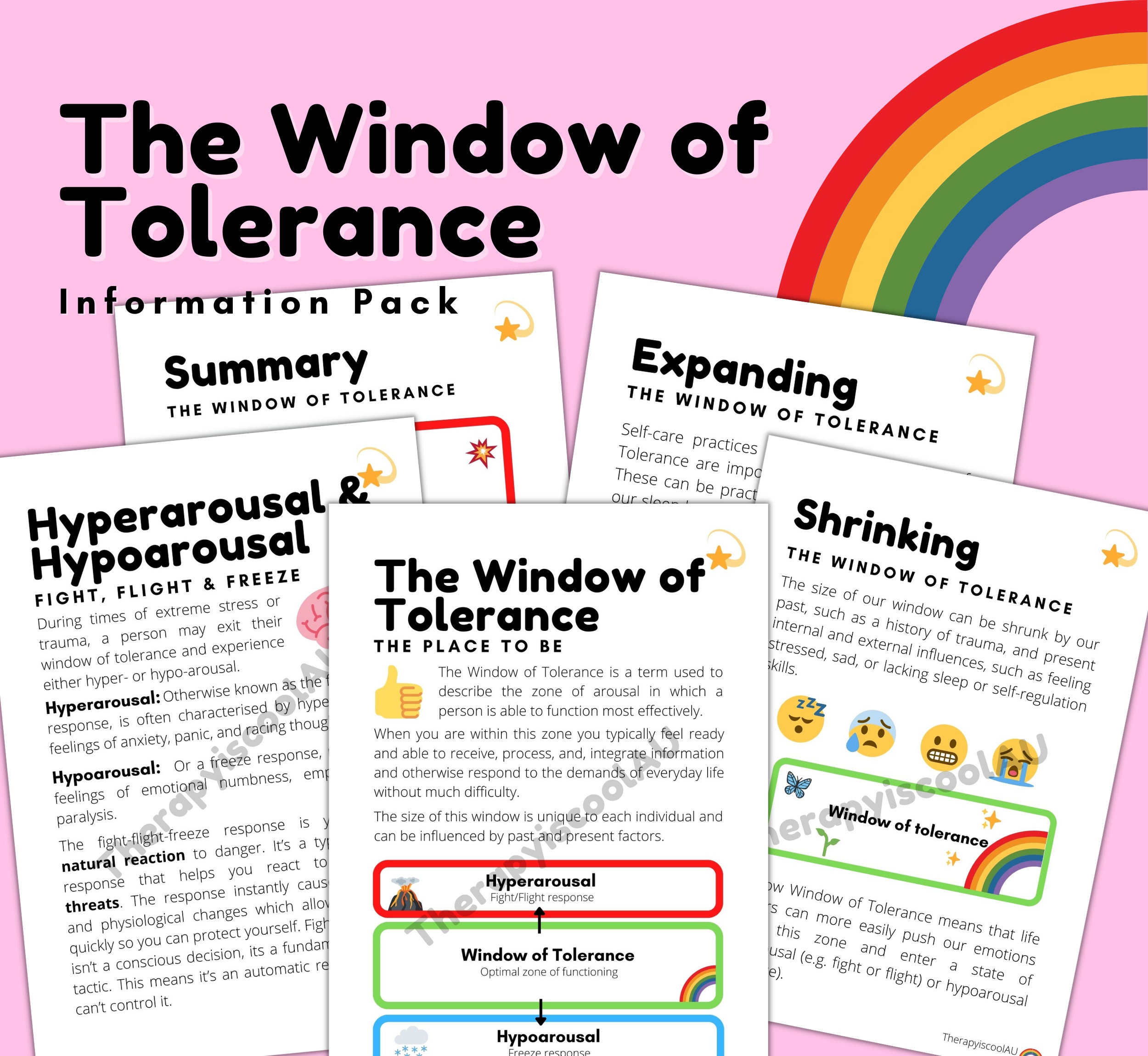 The Window of Tolerance Information Pack, Psychology Mental Health ...