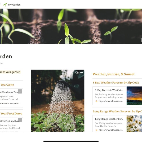 Notion Templates Garden Etsy Australia