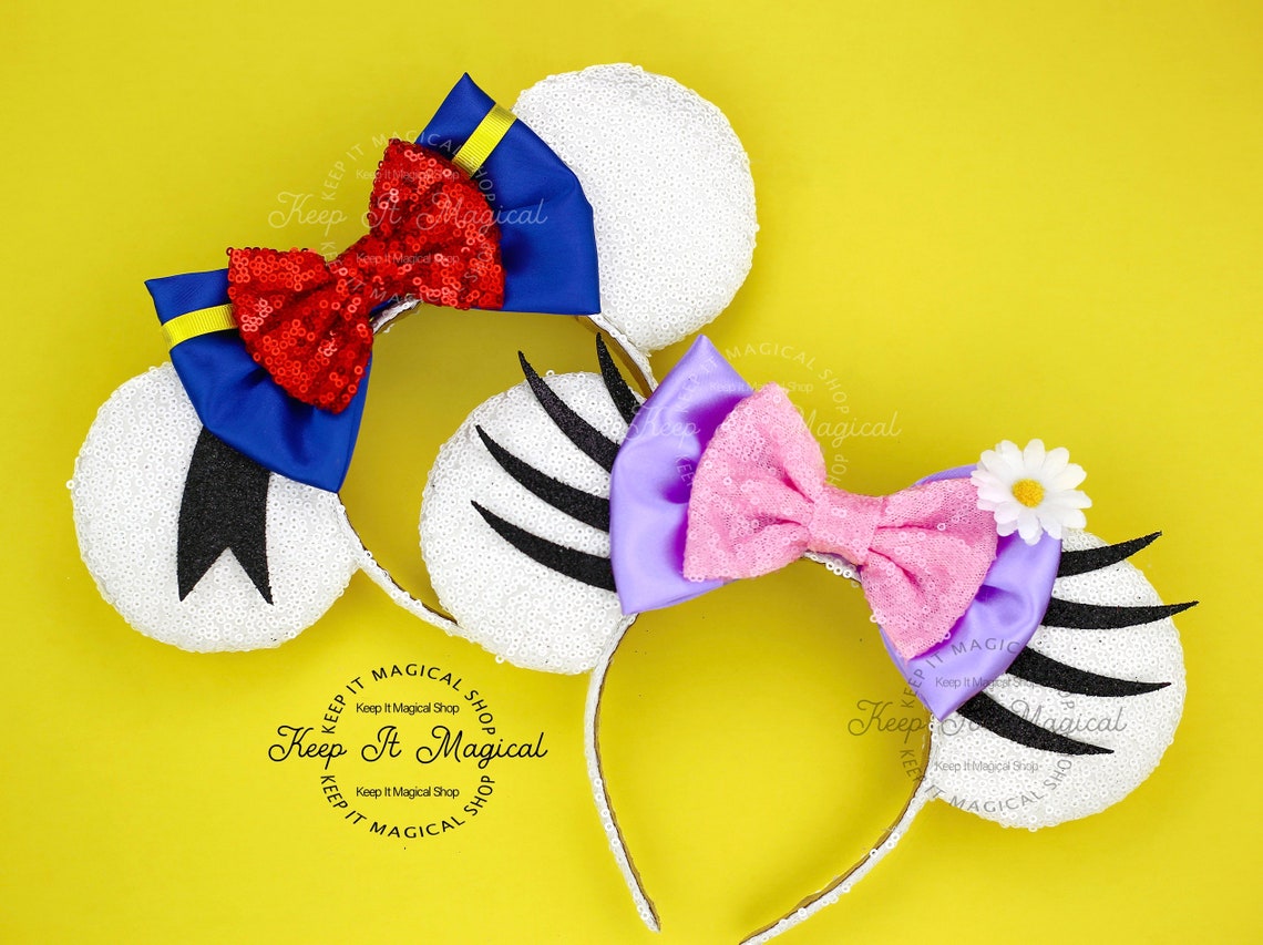 Daisy Duck Ears Daisy Duck Minnie Mouse Ears Daisy Duck Bow - Etsy