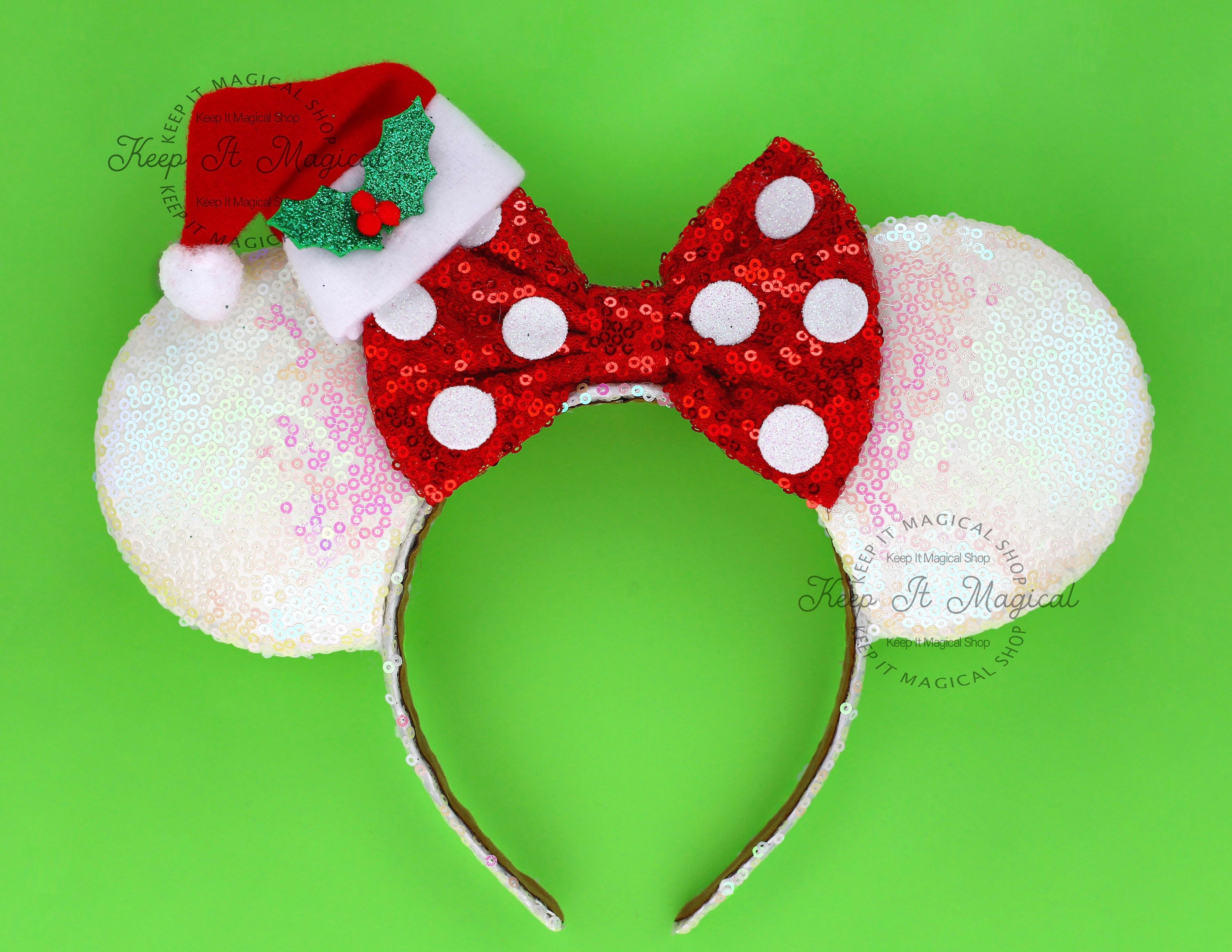 Christmas Mickey Mouse Ears Christmas Hat Mickey Ears Christmas Ears ...