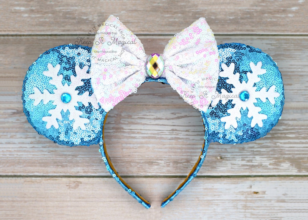 Elsa Minnie Mouse Ears Princess Elsa Minnie Ears Elsa Ears - Etsy