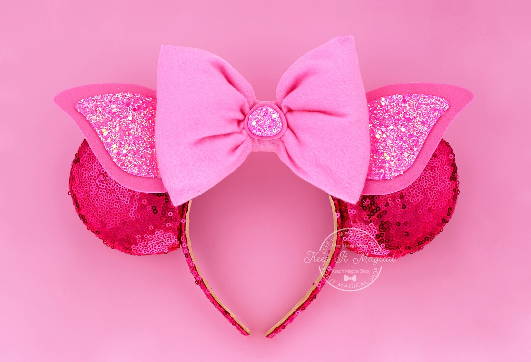 Piglet Ears Pink Pig Minnie Mouse Ears Piglet Mickey Ears Character ...