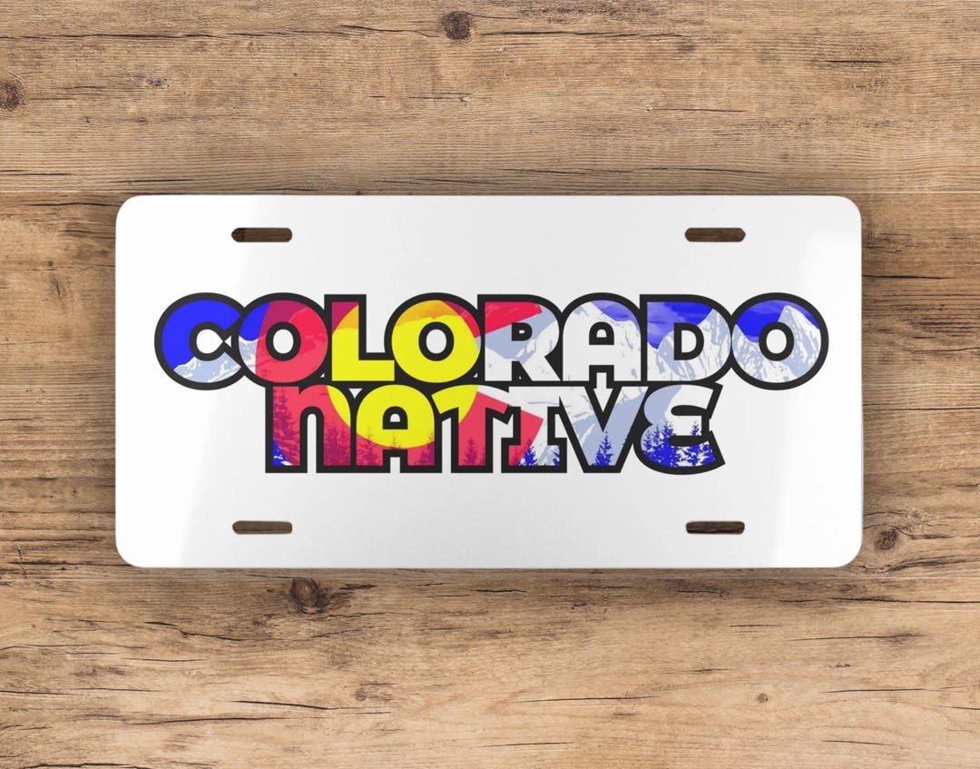 Colorado Native Vanity License Plate - Gift for Coloradans - Etsy