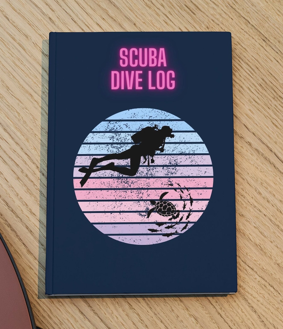 Scuba Dive Logbook for Women, Sea Turtle With Retro Sunset - Etsy