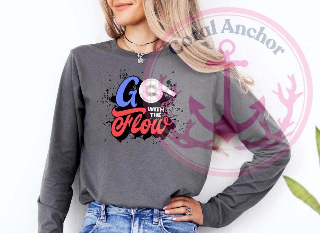 Go With the Flow ECMO Nurses Tee, ECMO Specialist T-shirt, Ecmo Long ...