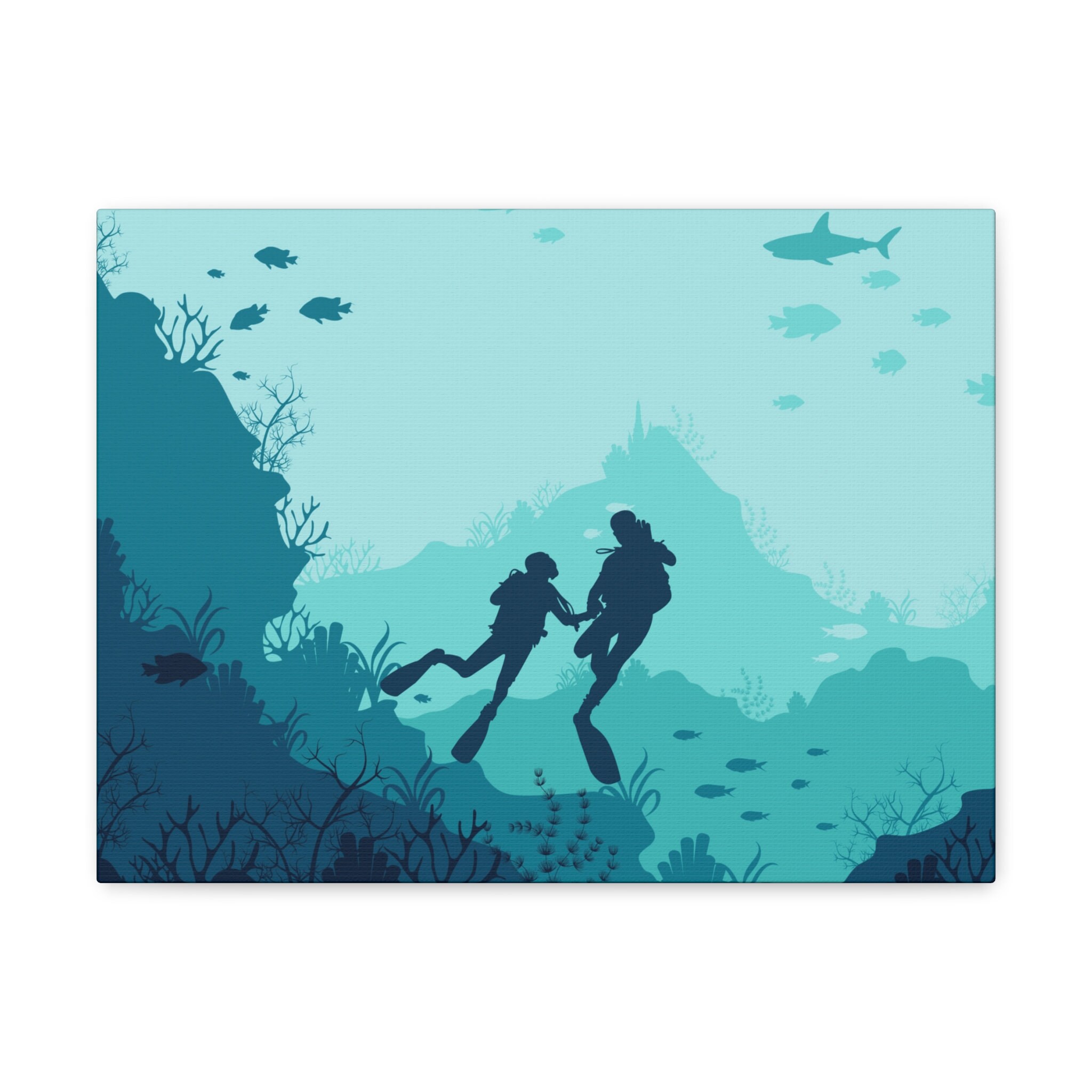 Scuba Diver Wall Art Deep Ocean Canvas Scuba Decor - Etsy