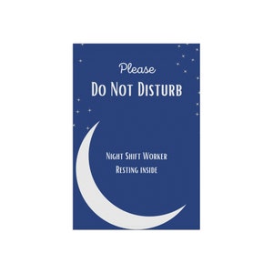 Do Not Disturb Garden Sign, Night Shift Worker Sleeping Sign, Nurse ...