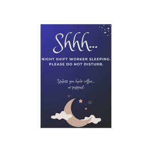Night Shift Worker Garden & House Banner, Nurse Sign, Nurse Gift Ideas ...